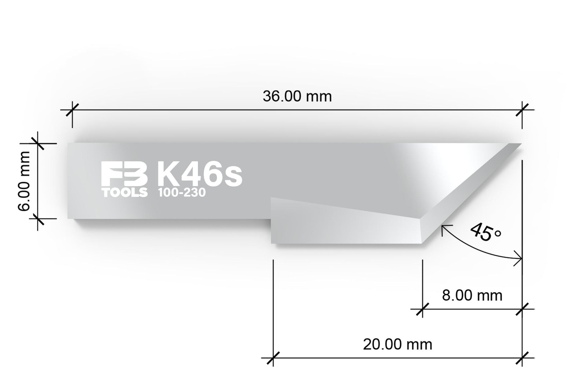 K46s Knife Blade – Replacement for Zund Z46 | Flatbed Tools
